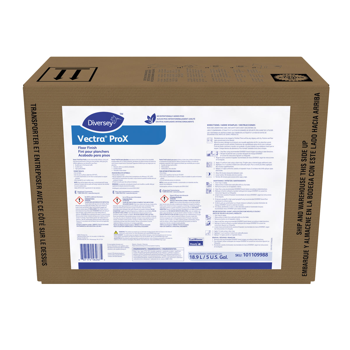 Floor Finish - Diversey Vectra® ProX Floor Finish, 5 gal, 101109988 ...