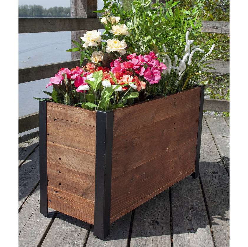 Planter - Grapevine Urban Garden Recycled Wood and Metal Planter 12022 ...