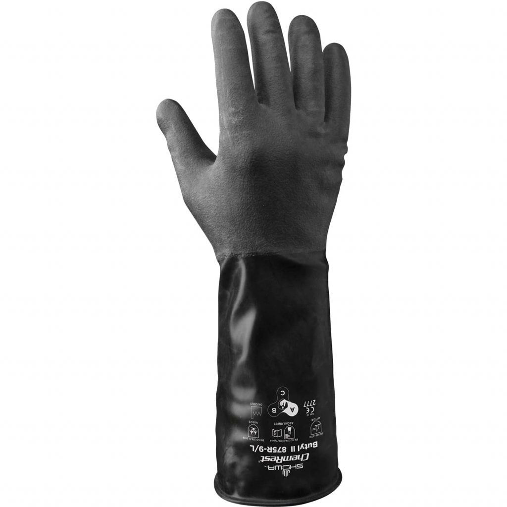 Chemical Resistant Gloves - SHOWA Butyl Rubber Acid-Resistant Gloves ...