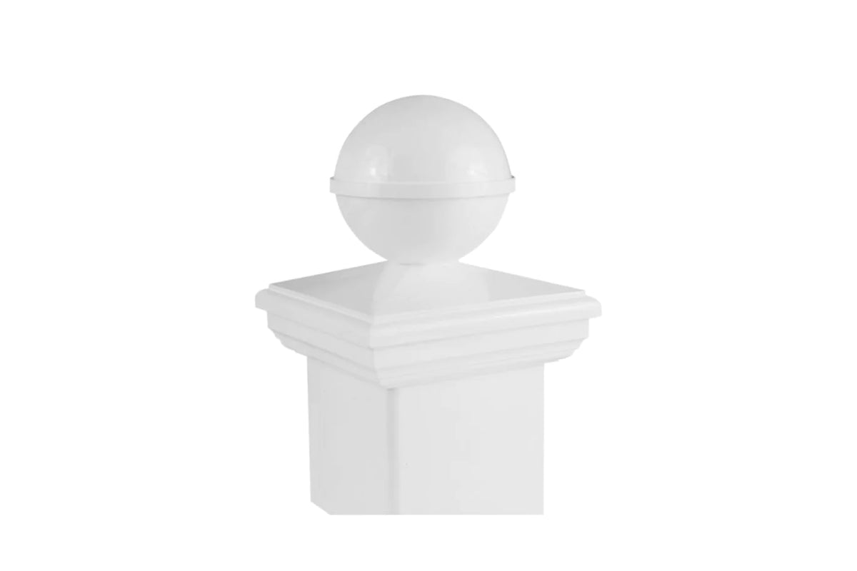 Fence Post Cap - Classy Caps 4" x 4" New England Ball PVC Post Cap, BN ...