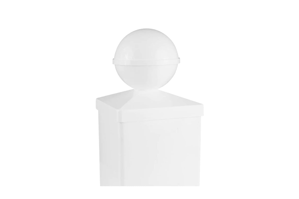 Fence Post Cap - Classy Caps 5" x 5" Ball PVC Post Cap, BP955 – Hansler ...