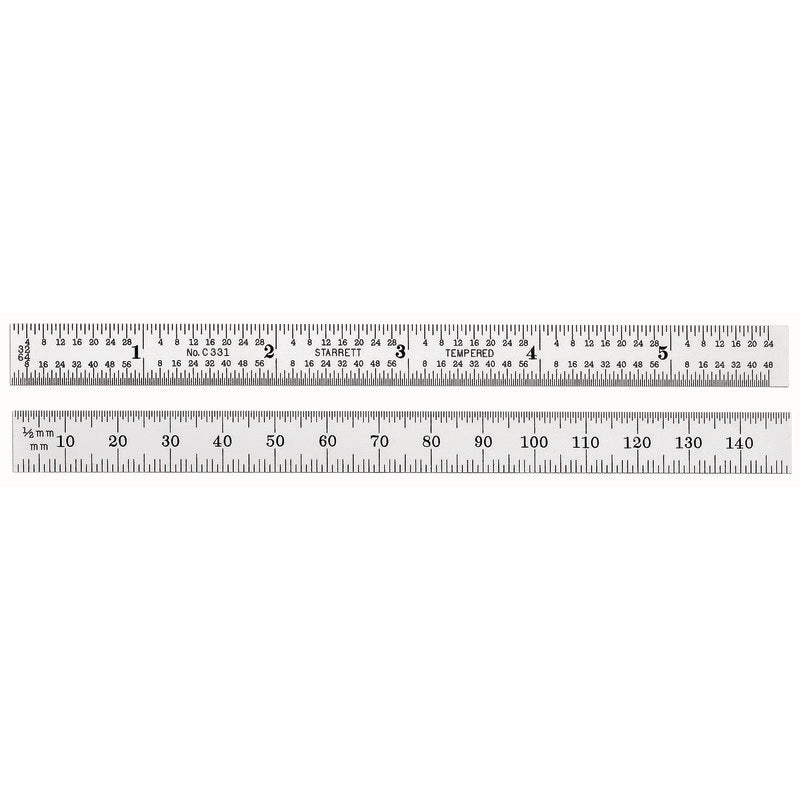 Ruler - Starrett 150mm Full-Flexible Steel Ruler, C331-150 – Hansler Smith