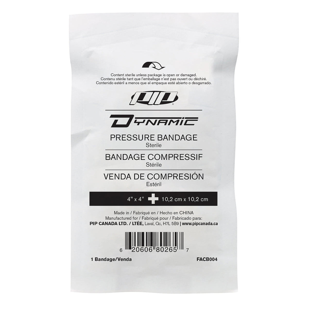 Bandages - PIP Dynamic™ Compress Bandage, Sterile, 4" x 4", FACB004 ...