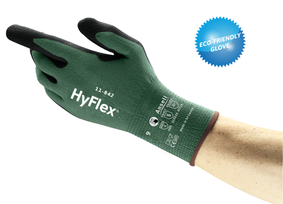 Multi-Purpose Gloves - Ansell Hyflex® Sustainable Multi-Purpose Green ...