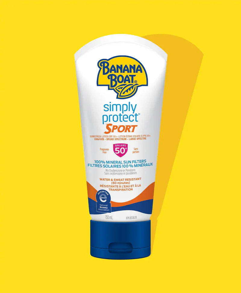 Sunscreen - Banana Boat Sport Simply Protect Sport Mineral Sunscreen L ...