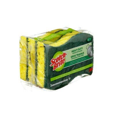 Sponge - 3M Scotch-Brite® Heavy Duty Scrub Sponge (Case of 36), HD-3-1 ...