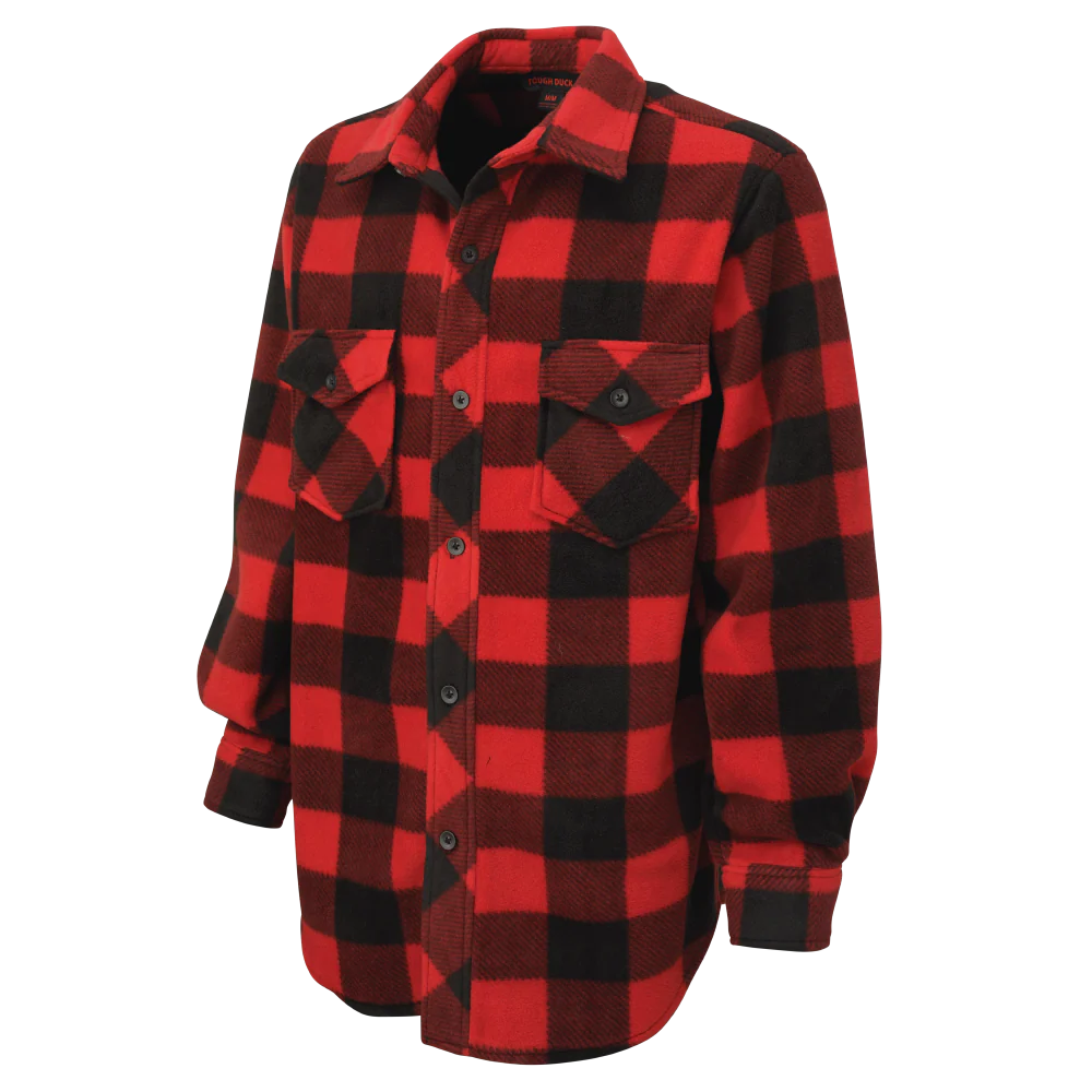 Long-Sleeved Shirt - Tough Duck Buffalo Check Fleece Shirt, I964🍁 ...