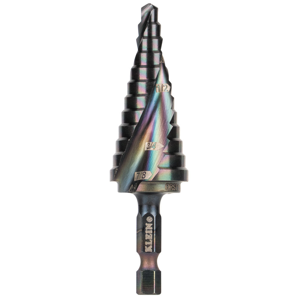 Step Drill Bit - Klein Tools Step Drill Bit, Quick Release, Spiral Flu ...