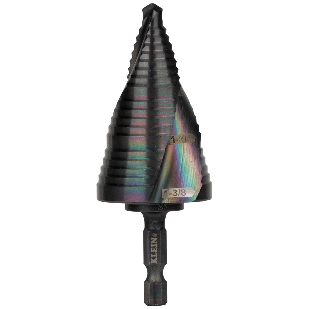 Step Drill Bit - Klein Tools Step Drill Bit, Quick Release, Spiral Flu ...