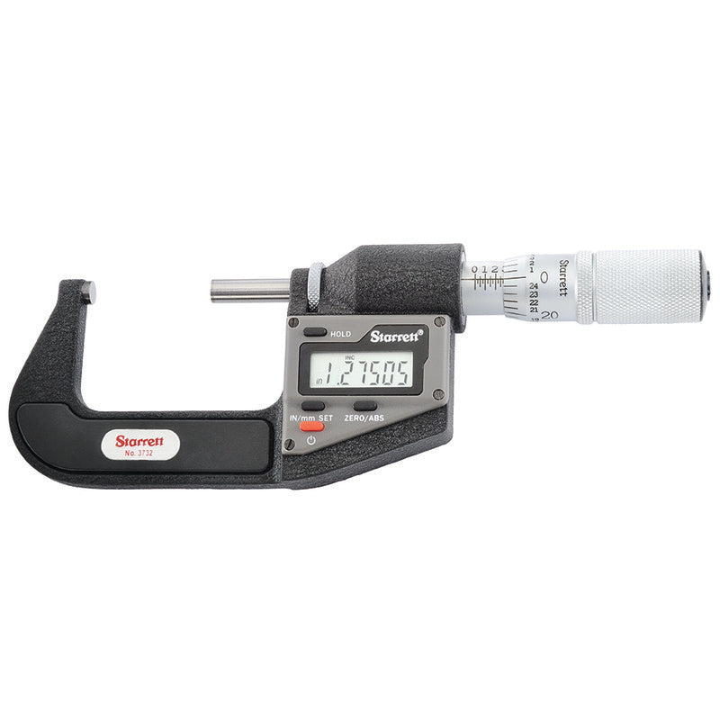 Micrometer - Starrett Inch/Metric Electronic Micrometer, 3732XFL-2 ...