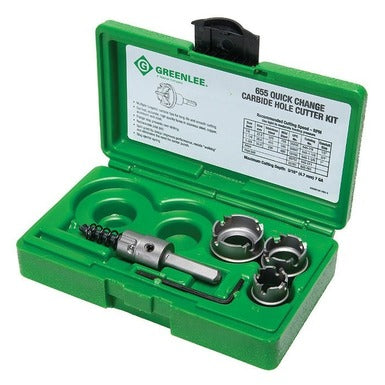 Drill Bit Set - Greenlee 4 Piece Quick Change Carbide Cutter Set, 655 ...
