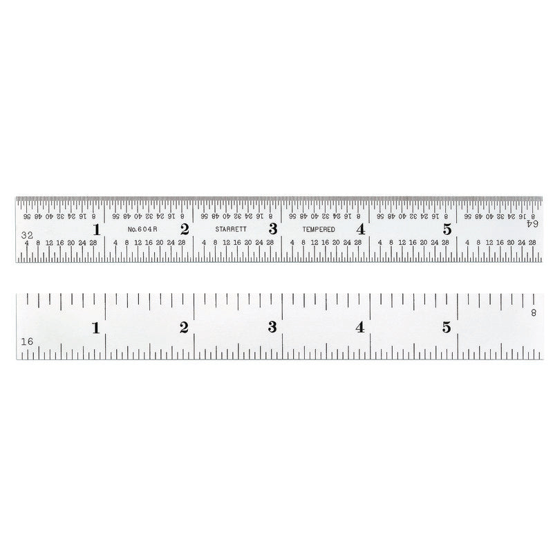 Precision Ruler - Starrett Spring-Tempered Steel Rule, C604R-6 ...