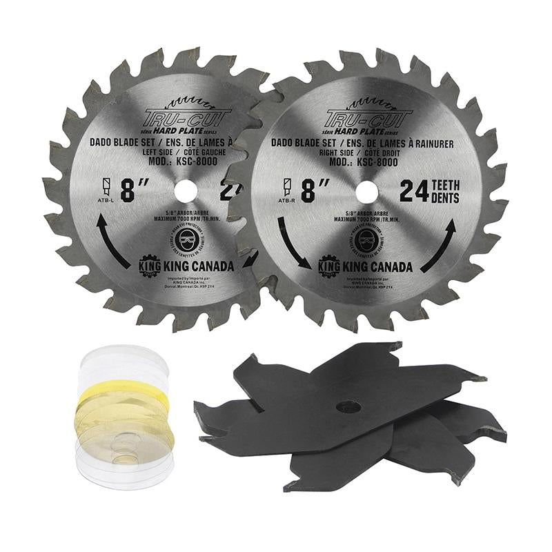 Dado Blade Set - King Canada 8" Dado Blade Set KSC-8000 – Hansler Smith