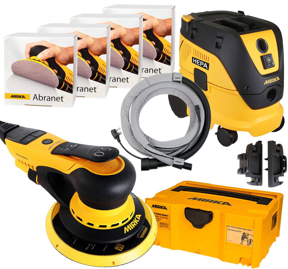 Dust Extractor Kit - Mirka® DEROS 6"/5mm Electric Sander & Dust Extrac ...