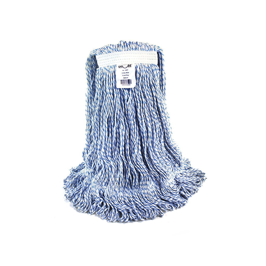 Wet Mop - Globe Wax-Pro® Candystripe Finish Mop, 3056 / 3057 / 3058 ...